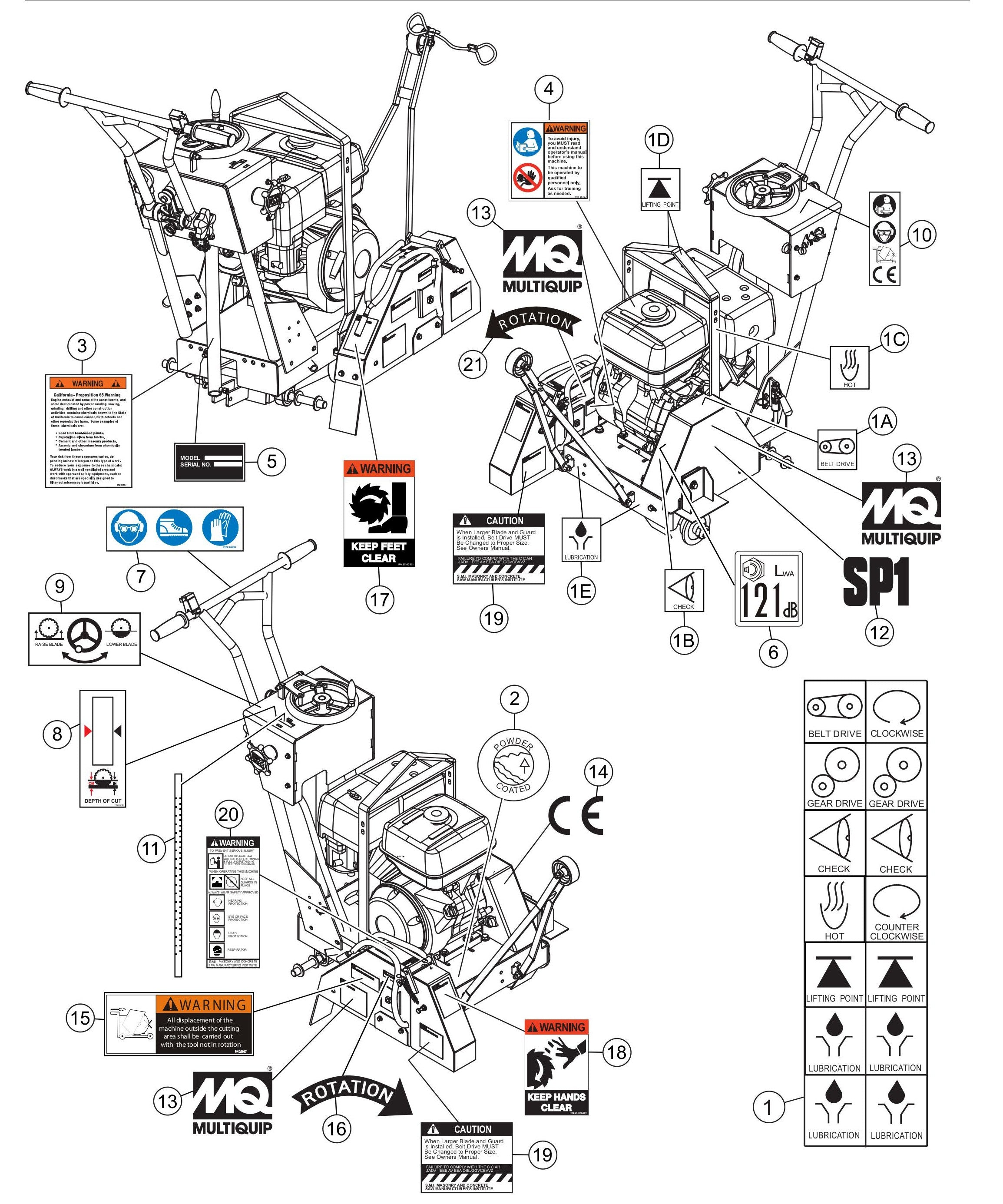 SP118 Nameplate And Decals Assembly Parts | Danse USA