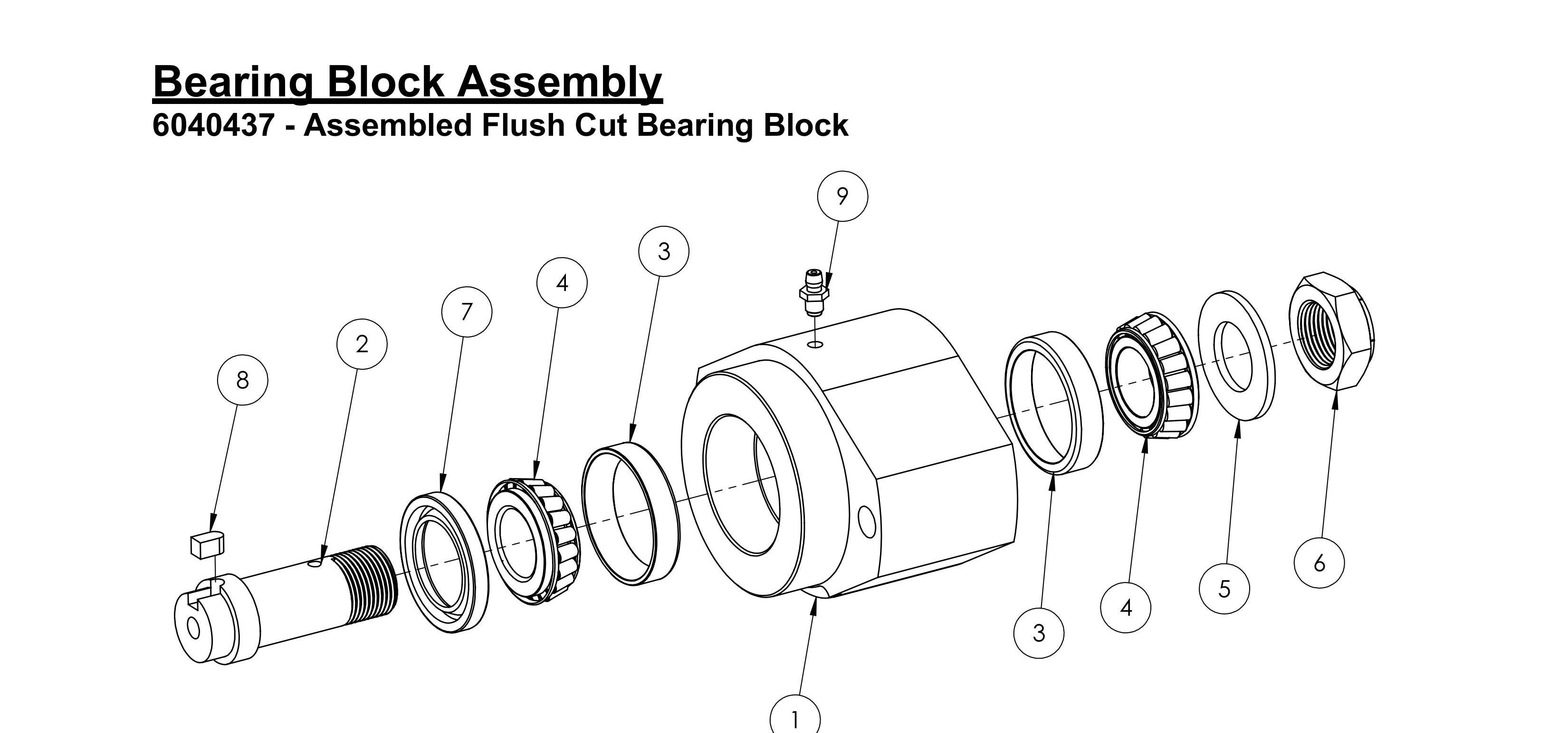 HS-24-F-8 Bearing Block Assembly Parts