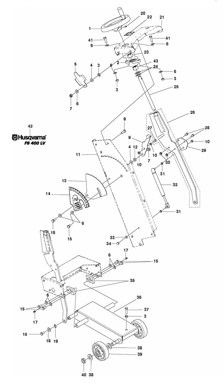 FS400 LV Walk Behind Floor Saw Parts by Husqvarna