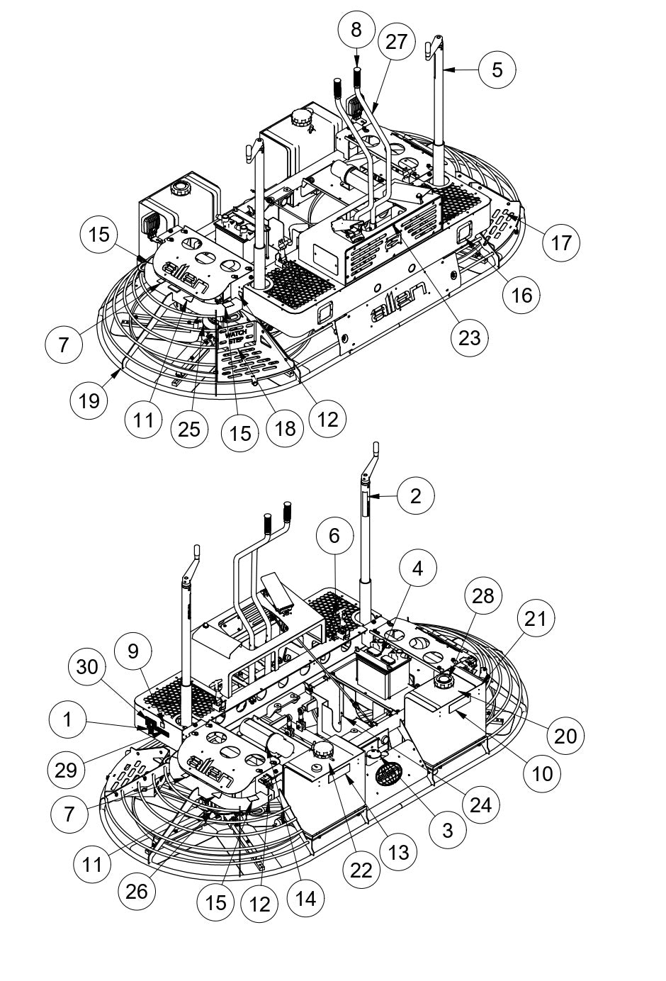 MSP445 Main Frame Assembly Parts by Allen Engineering | Danse USA