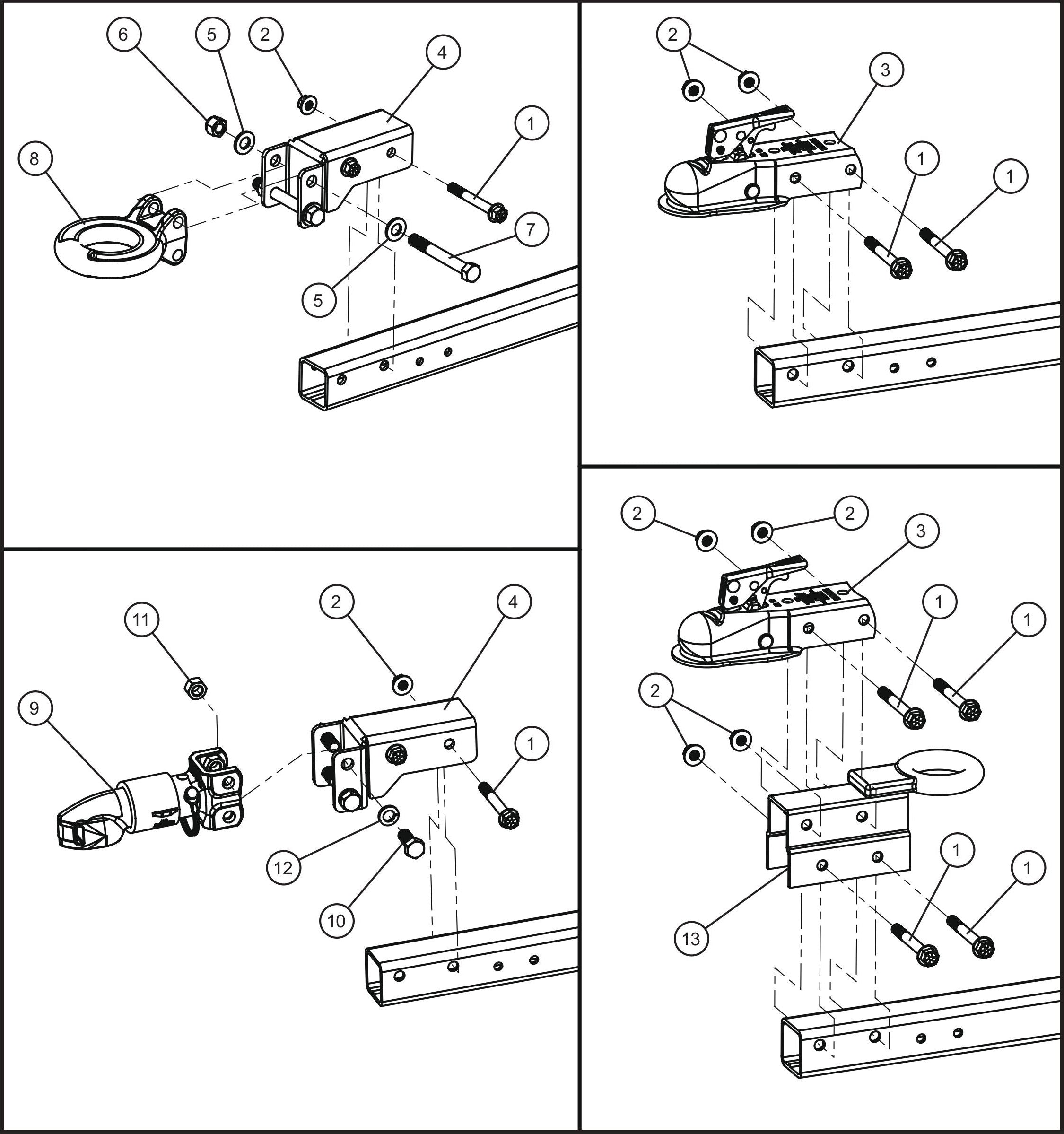 GR Series 6kW Night-Lite - Tongue Coupler Options Assembly Parts For L ...