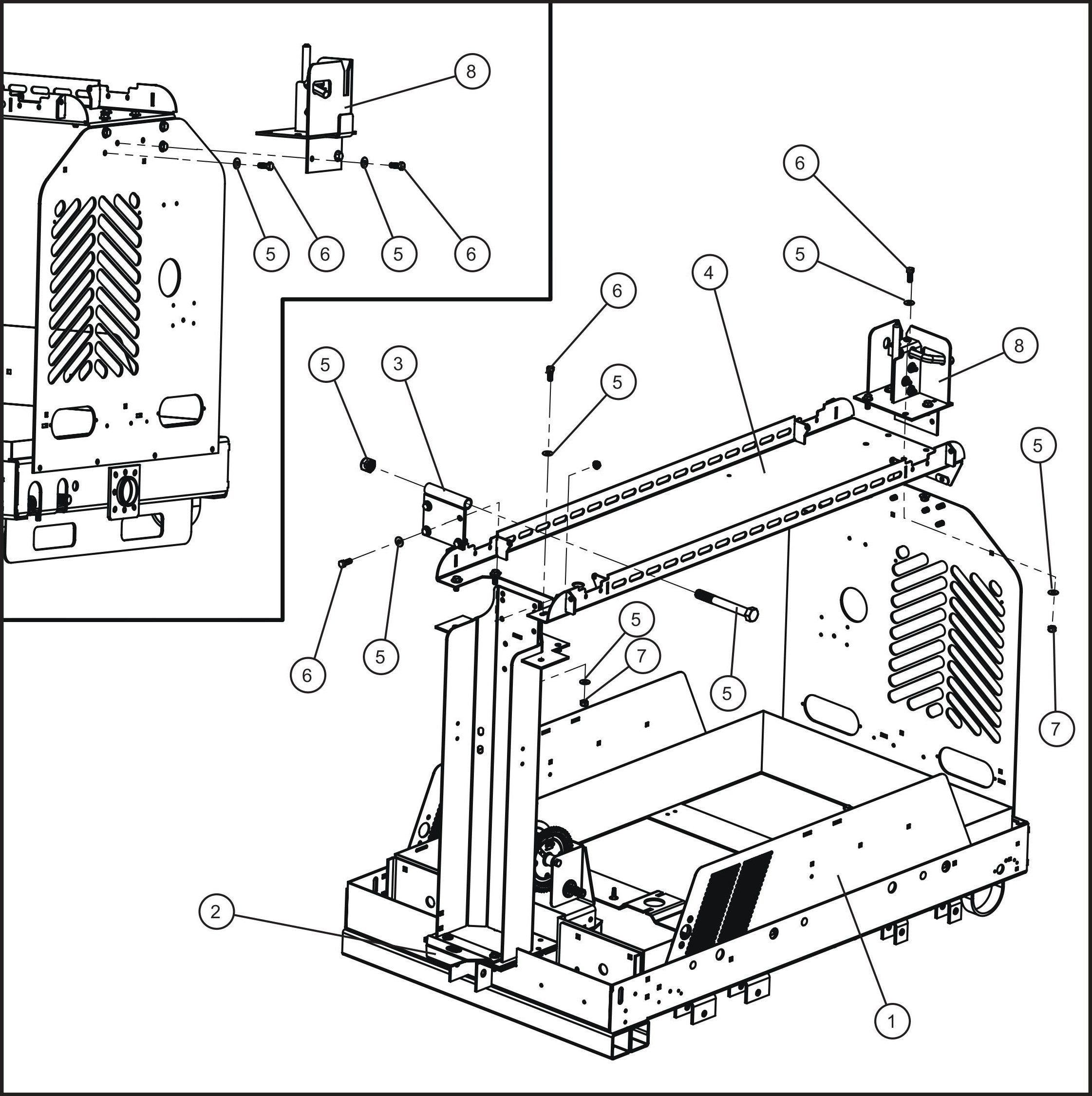 LD Series Night-Lite Pro II Laydown Tower Trailer Group (1 of 2) Assem ...