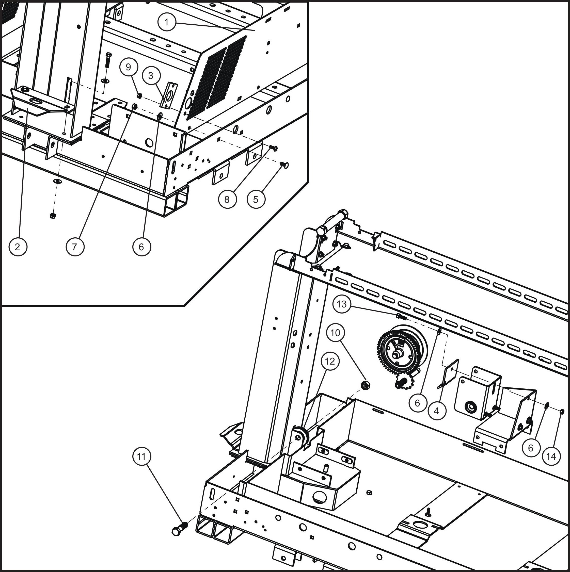 LD Series Night-Lite Pro II Laydown Tower Trailer Group (2 of 2) Assem ...