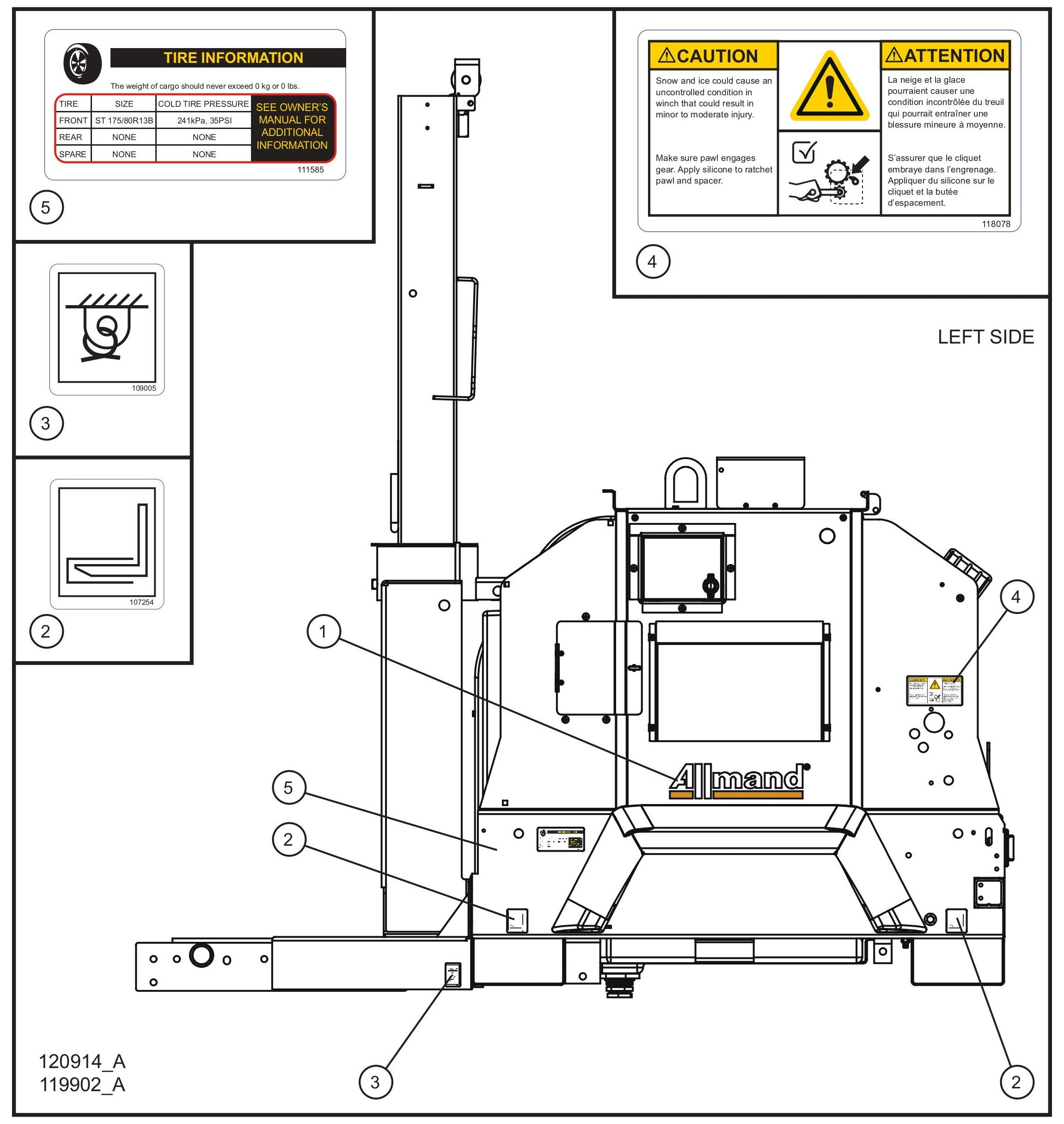Left Side Domestic Decals Assembly Parts for V Series Night-Lite (Sn 3 ...