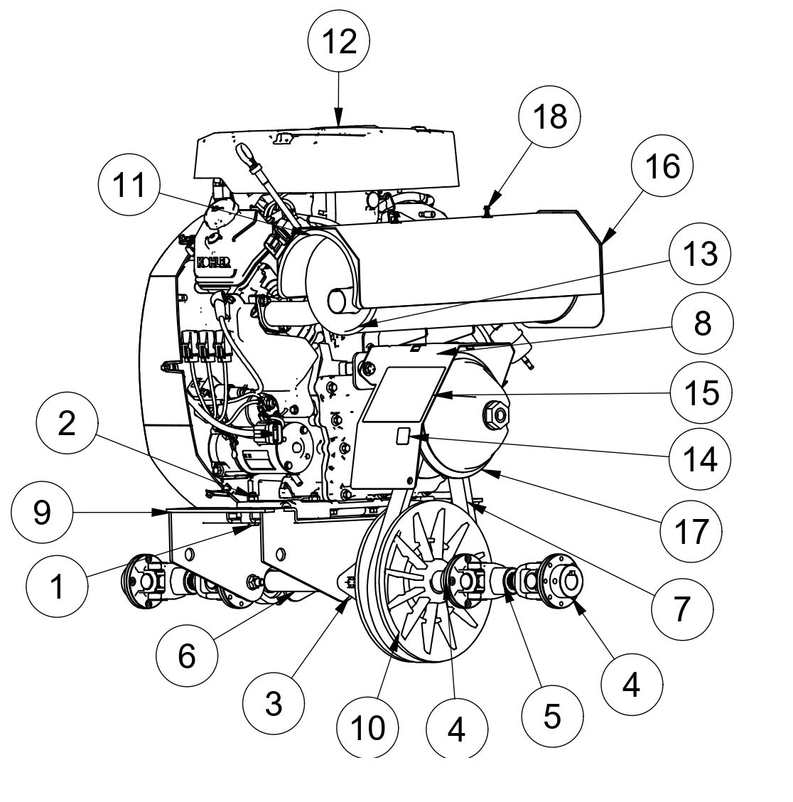 MSP445 Mechanical Super Pro Riders Power Unit Assembly Parts by Allen