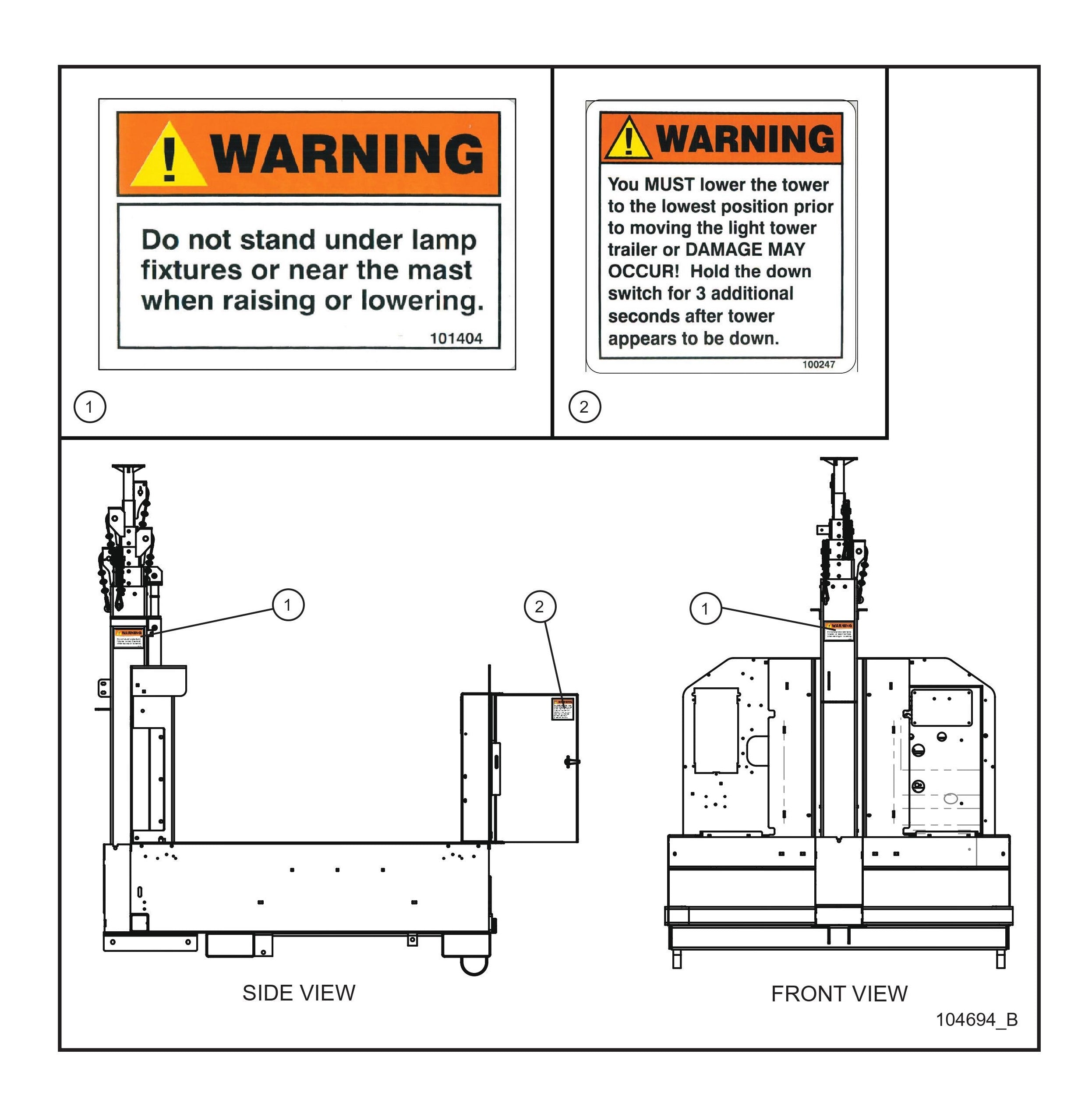 Vertical Tower Decals Parts By Allmand